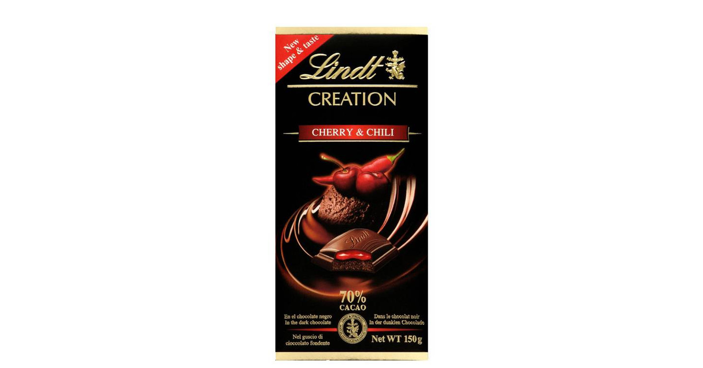 Lindt Creation 70% Cherry & Chilli Étcsokoládé [150g] - iDrinks.hu
