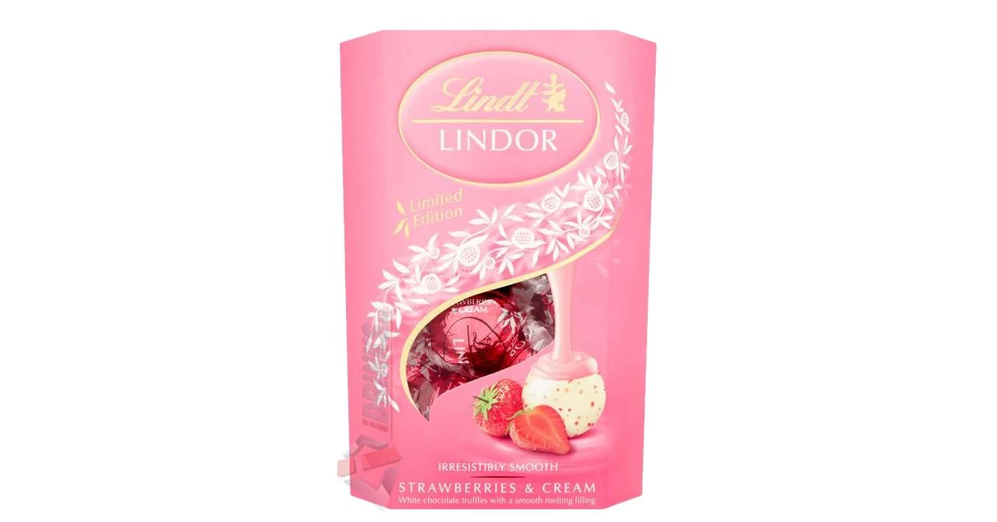 Lindt Lindor Epres Fehércsokoládé Golyó [200g] - iDrinks.hu