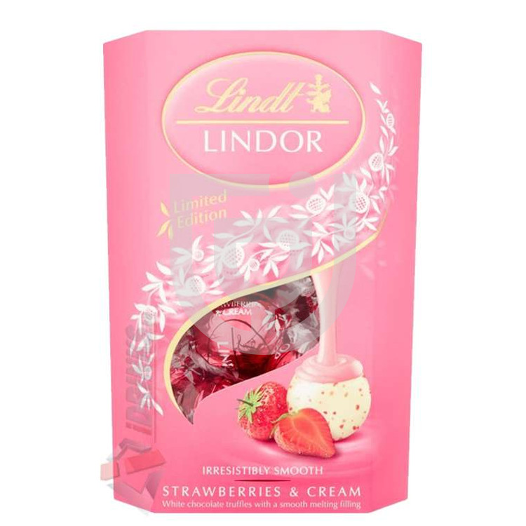 Lindt Lindor Epres Fehércsokoládé Golyó [200g] - iDrinks.hu